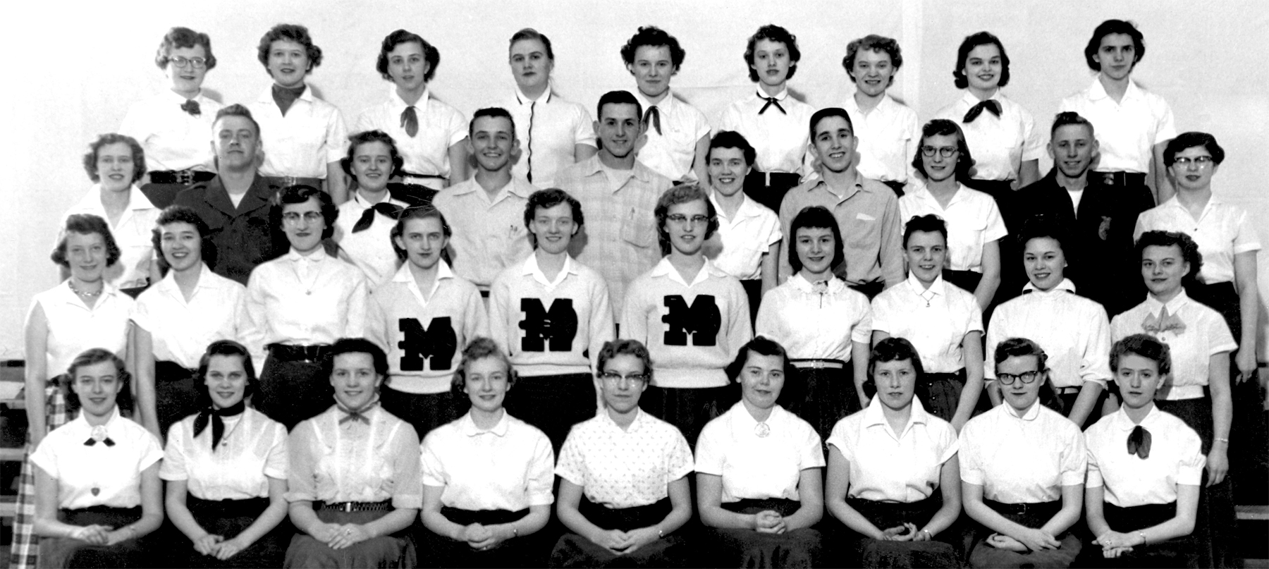 Back: Betty Peters, Ann Zerwas, Darlene Genzen, Betty Lengeman, Shirley ...