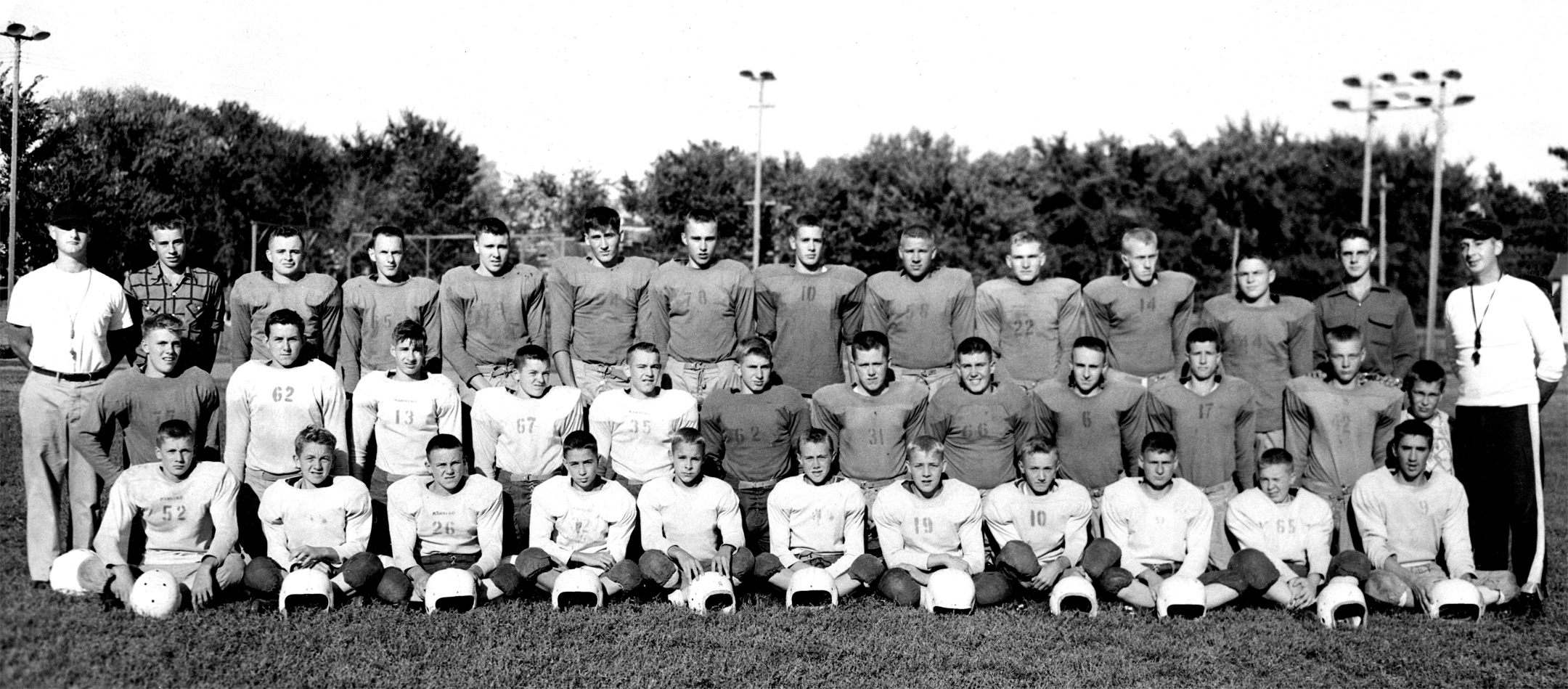 Back: Mike Miles assistant coach, Ronnie Frahm, manager; Wayne Vennink ...