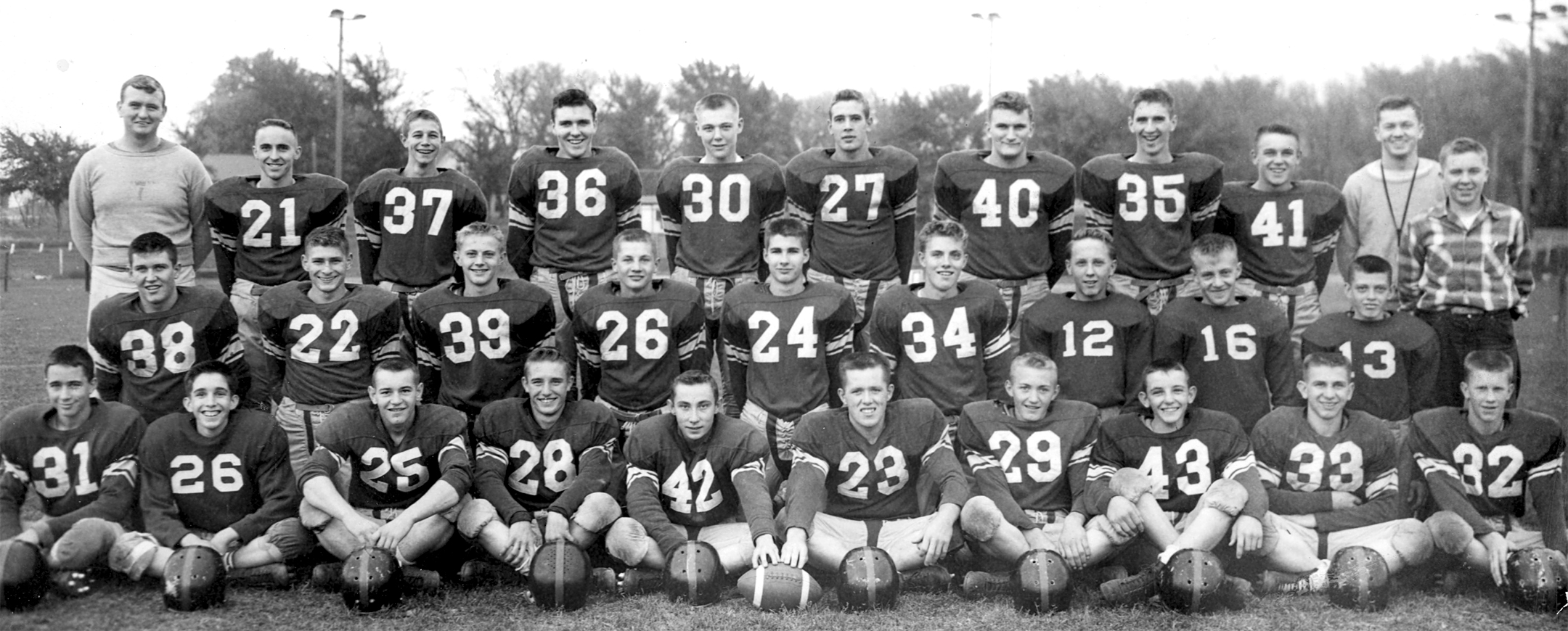 Back: Assistant Coach Ray Standerwick, #21 Lynn Clark, #37 Vernon ...