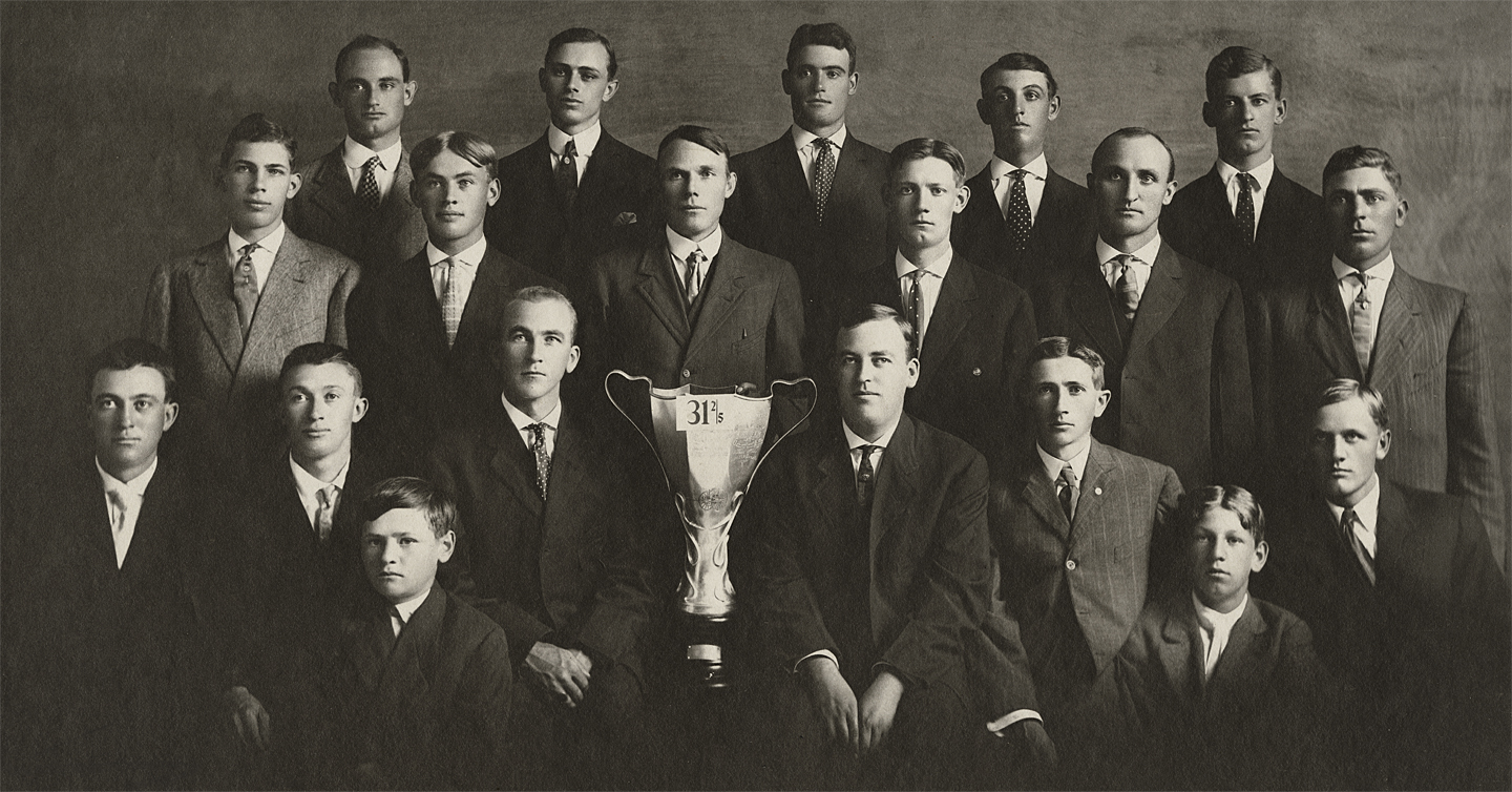 Back row: ??, ?? Charles McLaughlin, Otto Kempf, George Detlefs